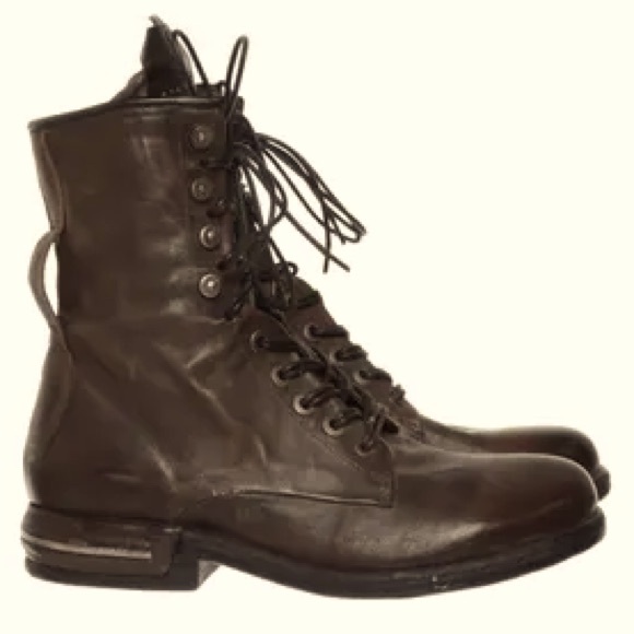 A.S.98 | Shoes | As98 Combat Like Boots Lace Up Front Side Zip Closure ...